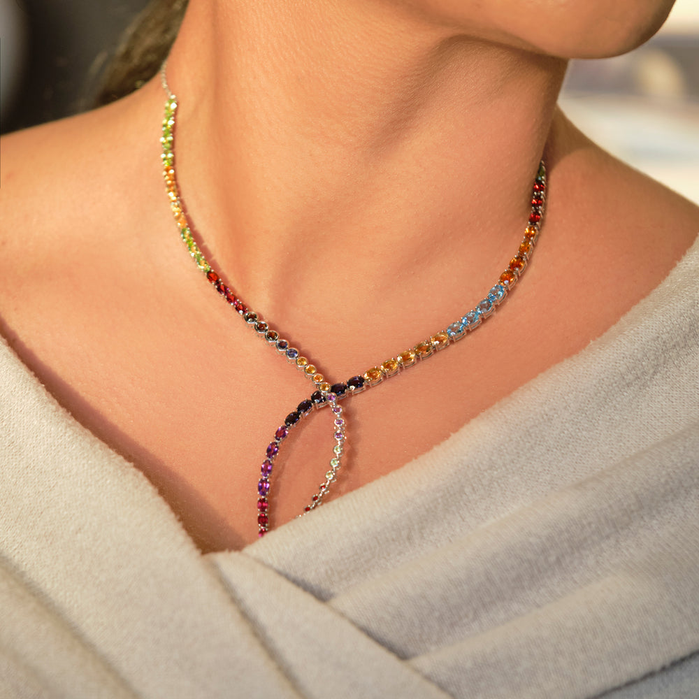 Multi Gemstone Collar Necklace